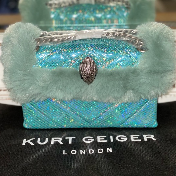Kurt Geiger | Bags | Kurt Geiger London Mini Kensington Light Blue Faux ...